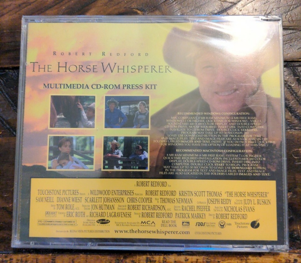 Robert Redford CD-Rom Press Kit Horse Whisperer Multimedia Touchstone ...