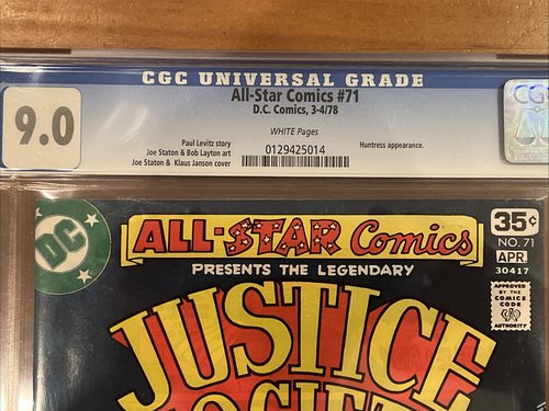 All-Star Comics #71 CGC 9.0 White Pages 2nd Full Appearance of The ...