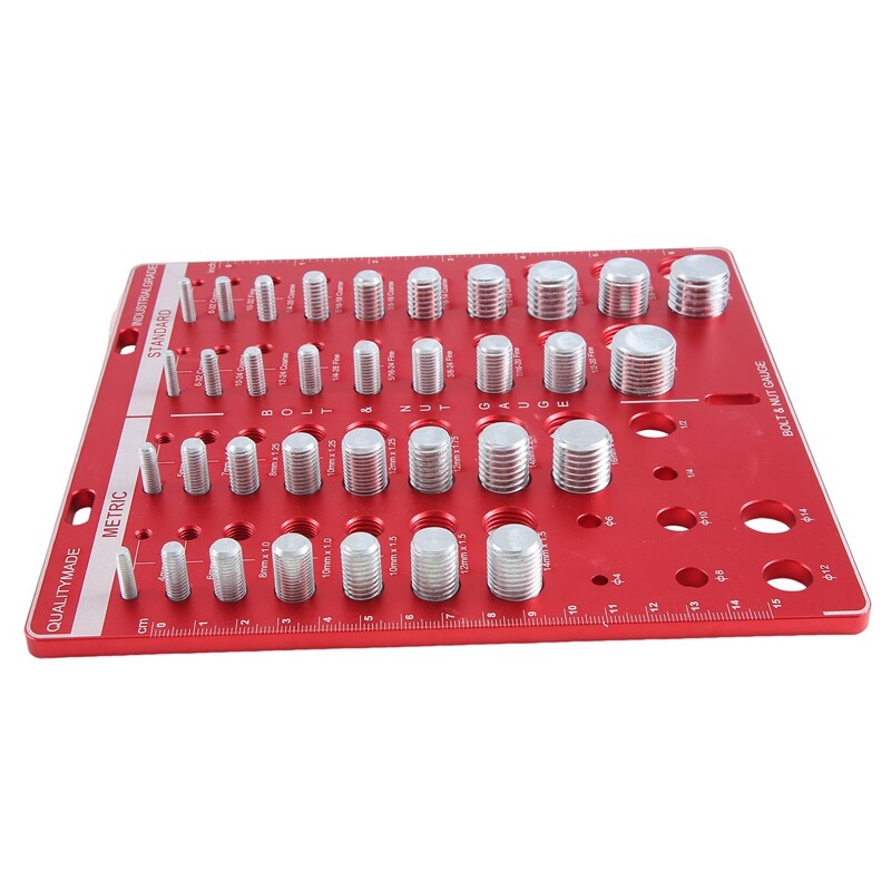 34-Loch-Gewindeprüfer für Muttern und Schrauben, Gewindeprüfer ...