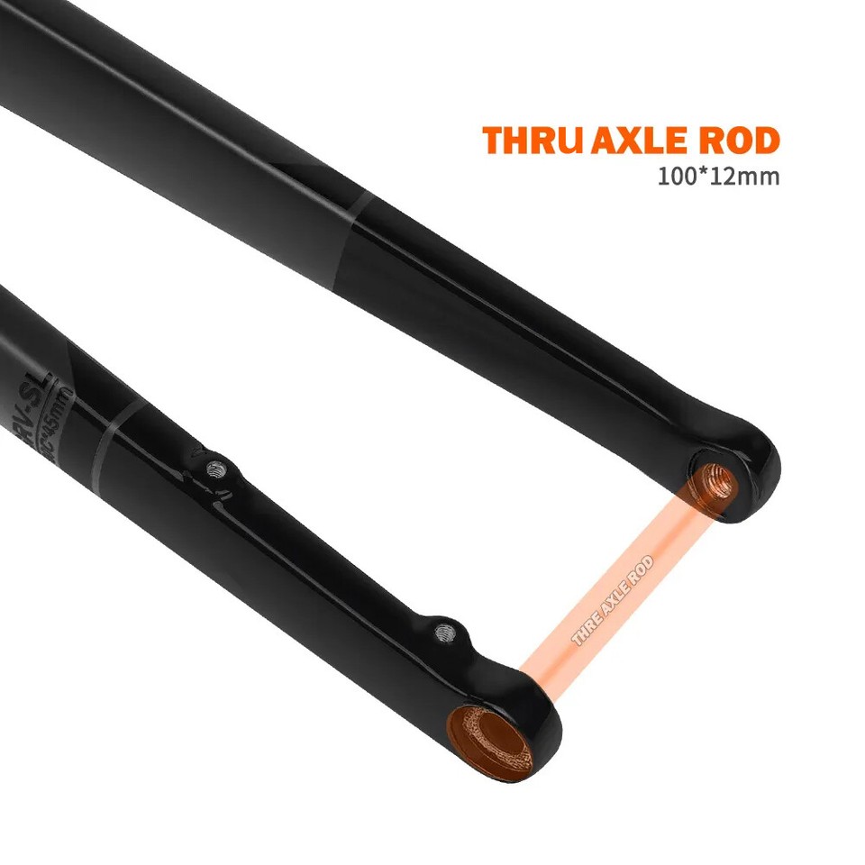 TOSEEK 1 1/8" Threadless Tapered Fork 700*45C Thru Axle Gravel US STOCK ...