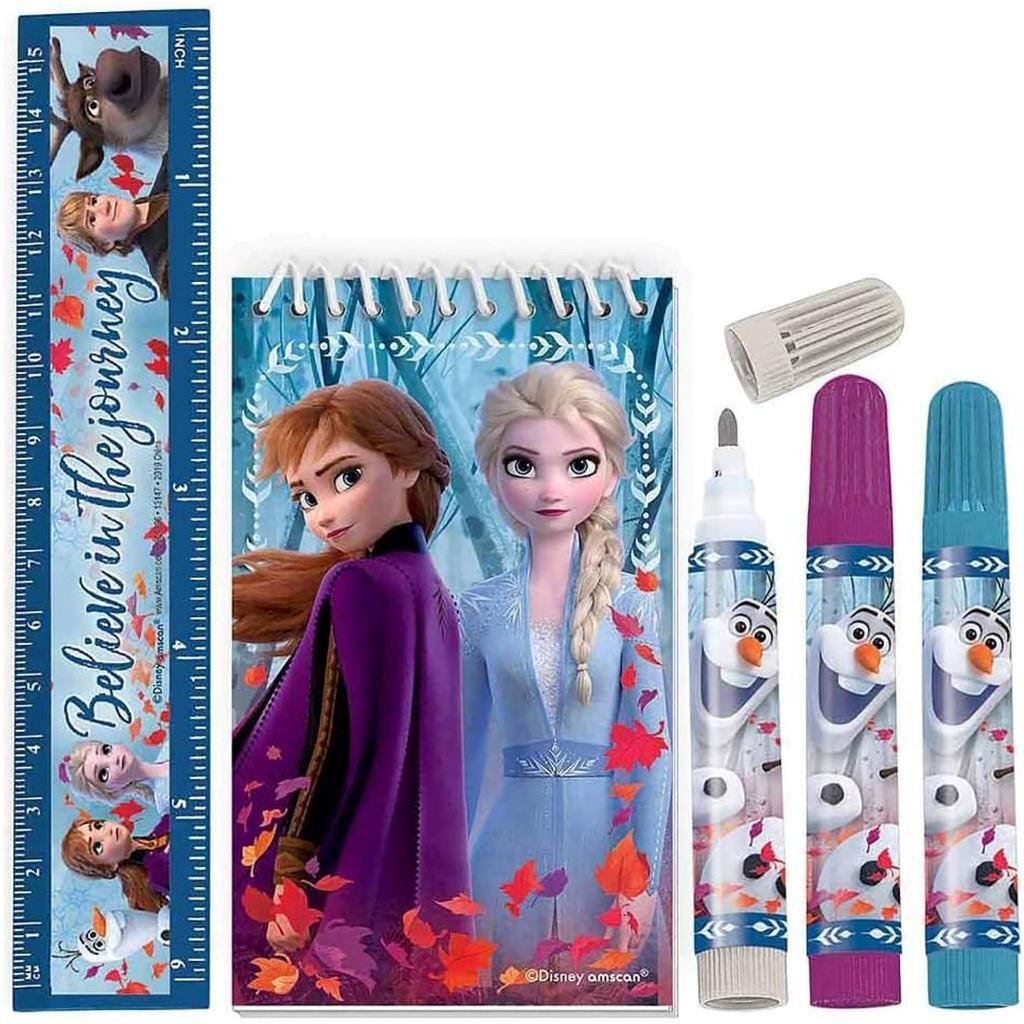 Disney Frozen II Stationery Set Ruler Marker Pens Notepad Birthday ...