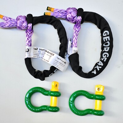 Australian made Soft Shackle (PP) 2pcs + Rated D shackle 2 pcs ...