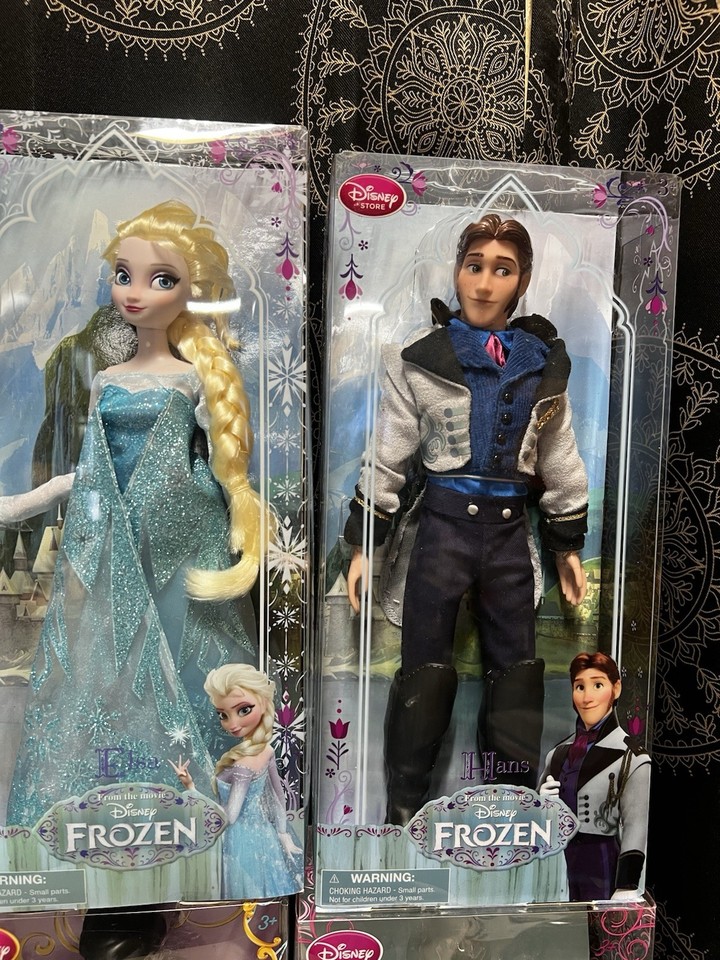 Disney Doll Frozen Little Mermaid Hans,Kristoff,Elsa,Anna,Ariel,Eric ...