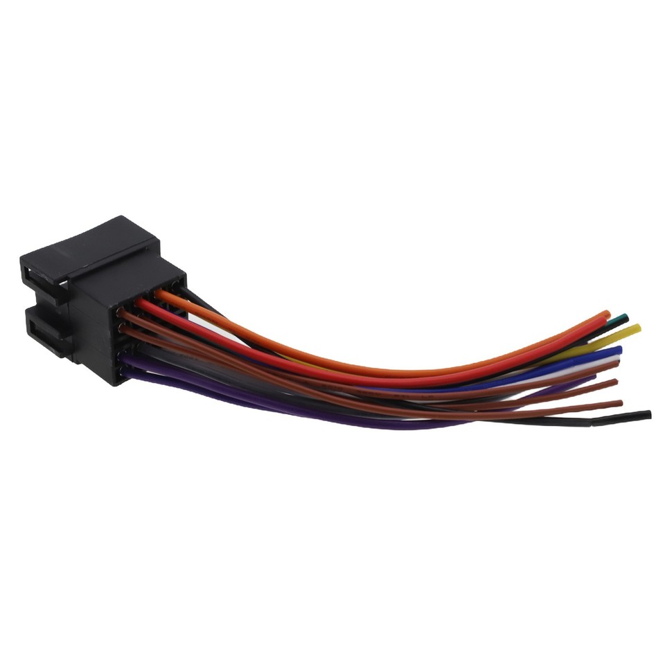 Black Car Radio Power Adapter with ISO Connector for Direct ...