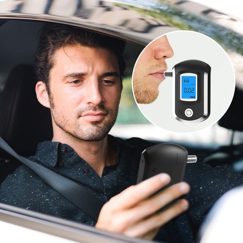 Professional Breath Blood Alcohol LCD Tester Blow-In Breathalyzer ...