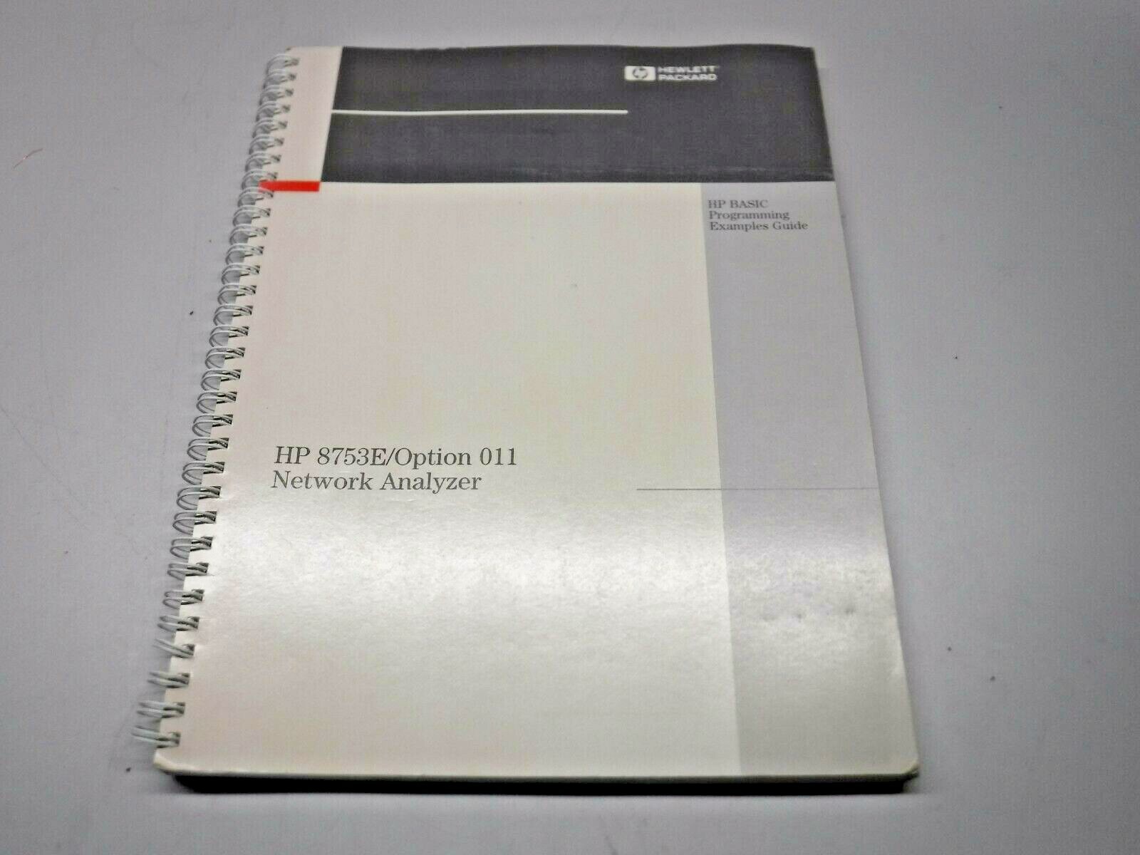 HP BASIC Programming Examples Guide HP 8753E Network Analyzer (Option 011) | eBay