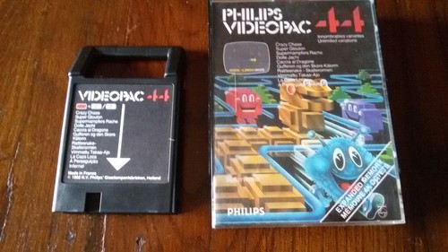 PHILIPS VIDEOPAC COMPUTER G7000 GAME 44 CRAZY CHASE IN ORIGINAL BOX ...