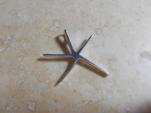 Nautical Beach Starfish AKA Sea Star .925 Sterling Silver 1.25" Pendant ...