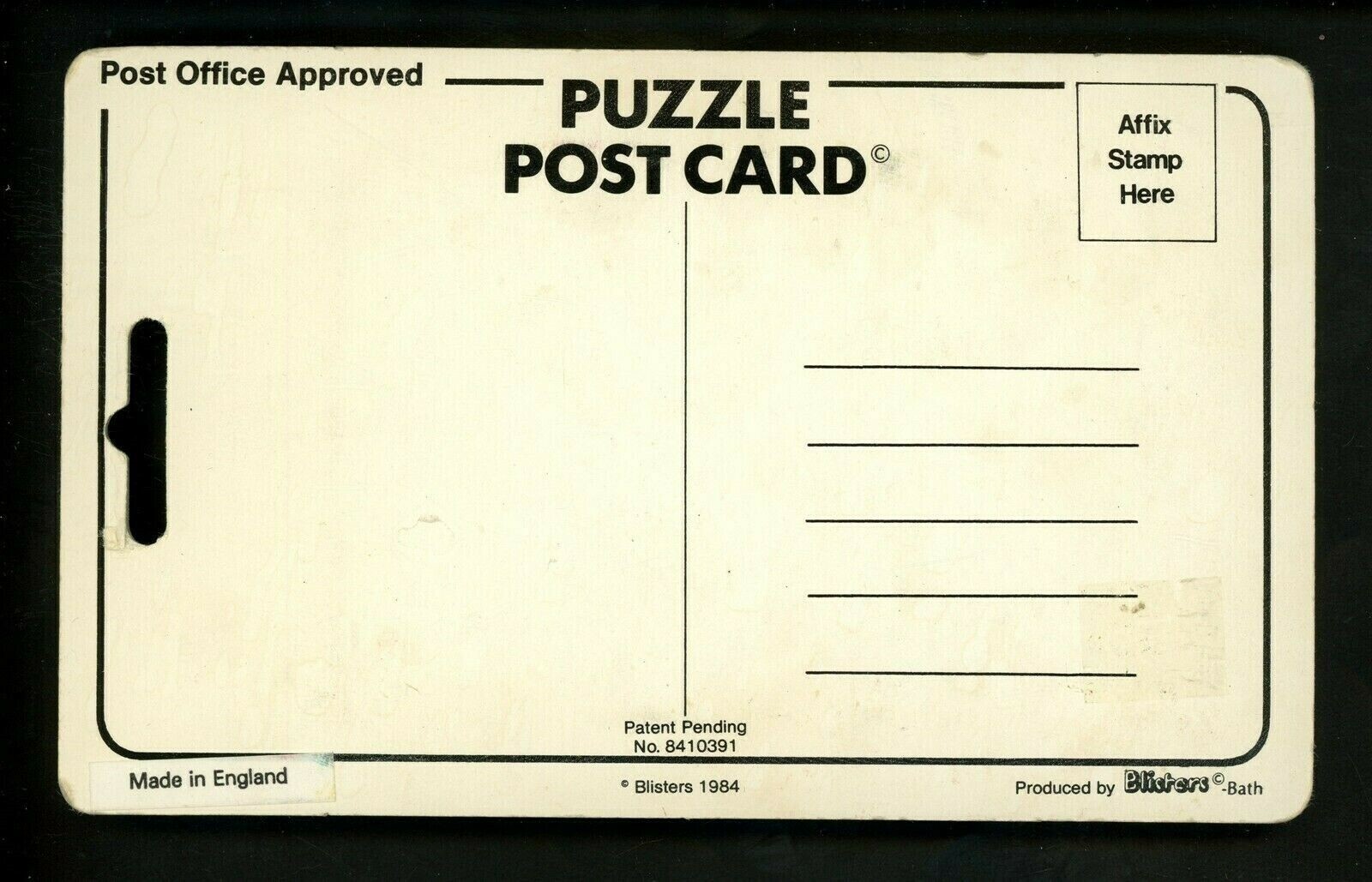 Novelty postcard Ball Puzzle card Bumper Cards Motorcycle Skull ...