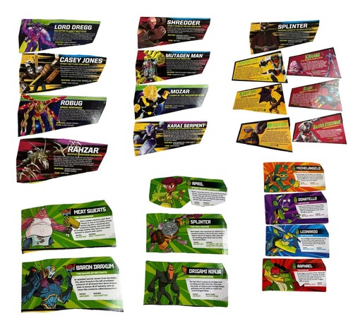 Lot of 24 TMNT Teenage Mutant Ninja Turtle File Cards 2012-2018 | eBay