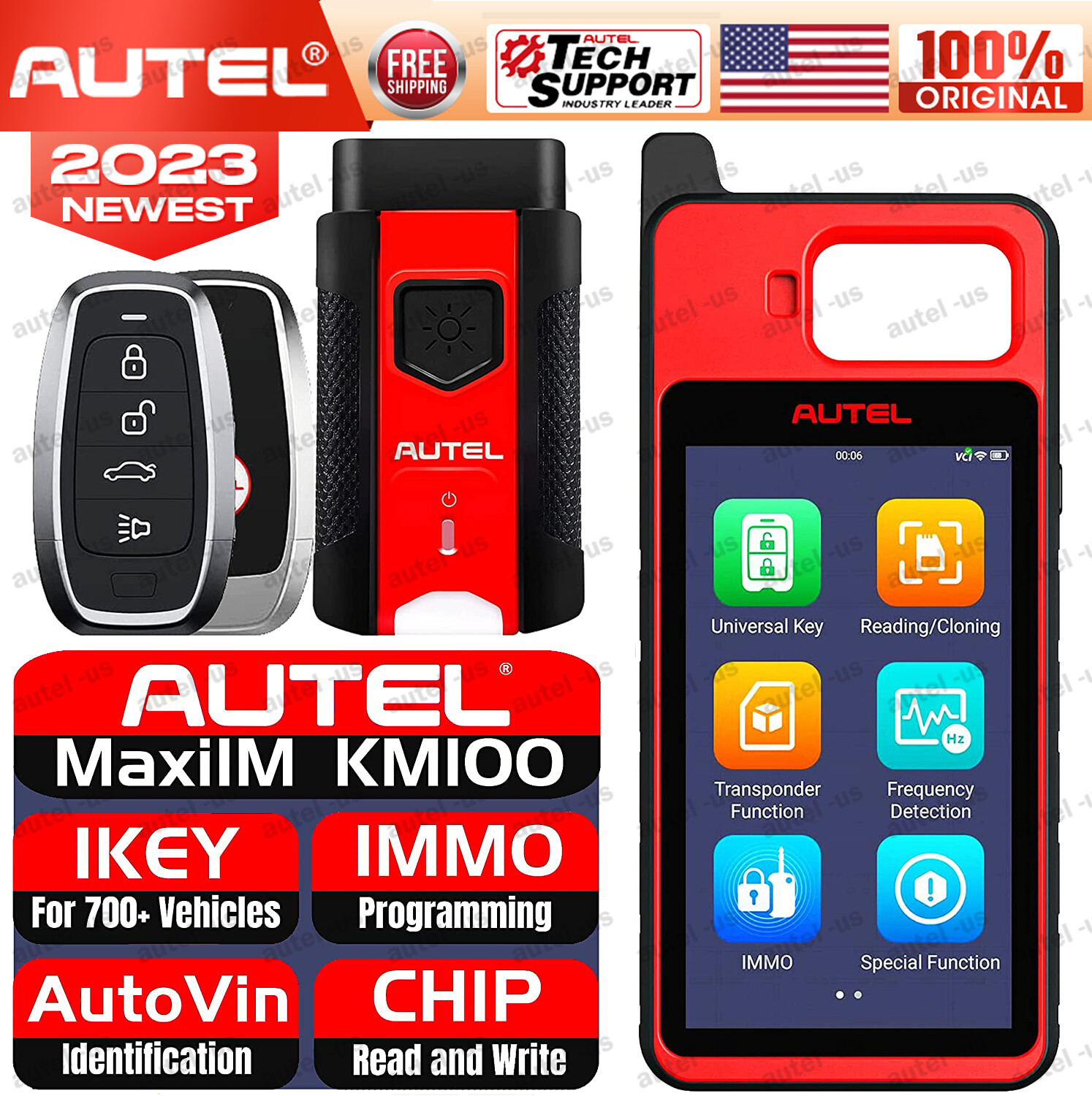 Autel MaxiIM KM100 Key Fob Programmer Immobilizer Tool Key Creation ...