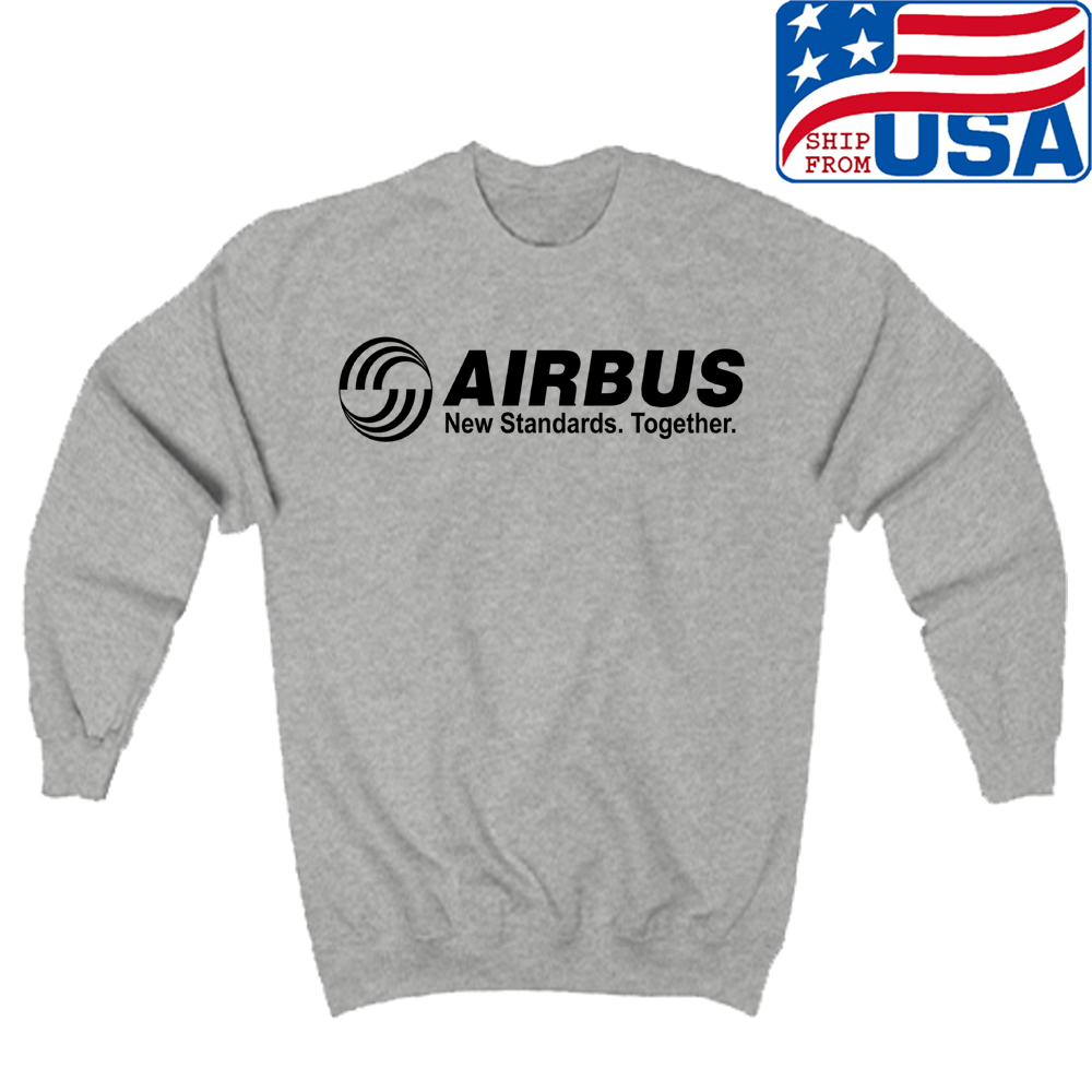 Airbus Aerospace Aviation Logo Men's Grey Crewneck Sweatshirt Size S ...