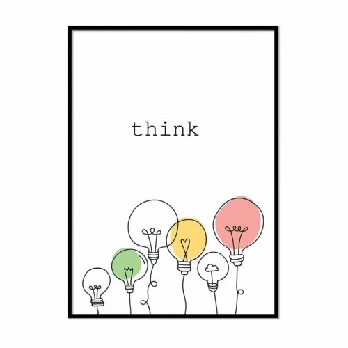 Think Home Wall Art Positive Print Prints | eBay