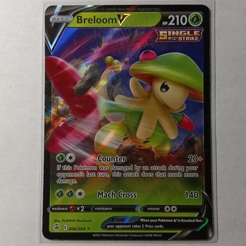 Breloom V 006/264 Ultra Rare SWSH: Fusion Strike Pokémon TCG NM | eBay