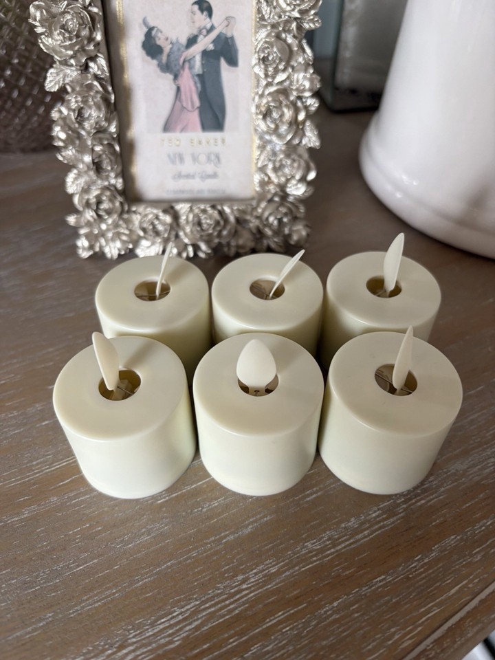 Luminara Flameless Tealight Candles Moving Flame Set Of 6 | eBay UK