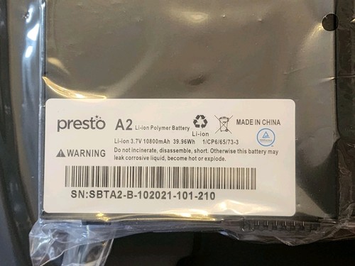 2x Batteries for Presto Ela Carte Elacarte E La Carte Guest Ordering ...