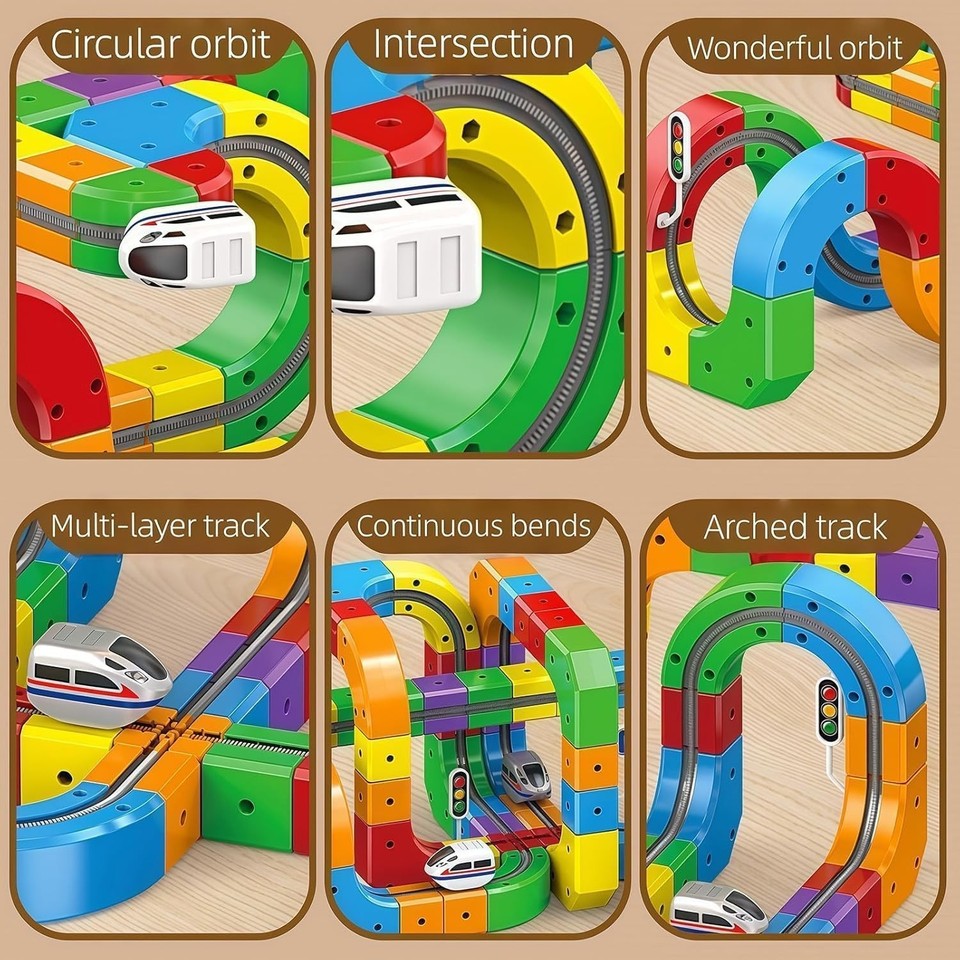 Track Fusion Train - 3D Infinity Track - Electric Train Set - Gravity ...