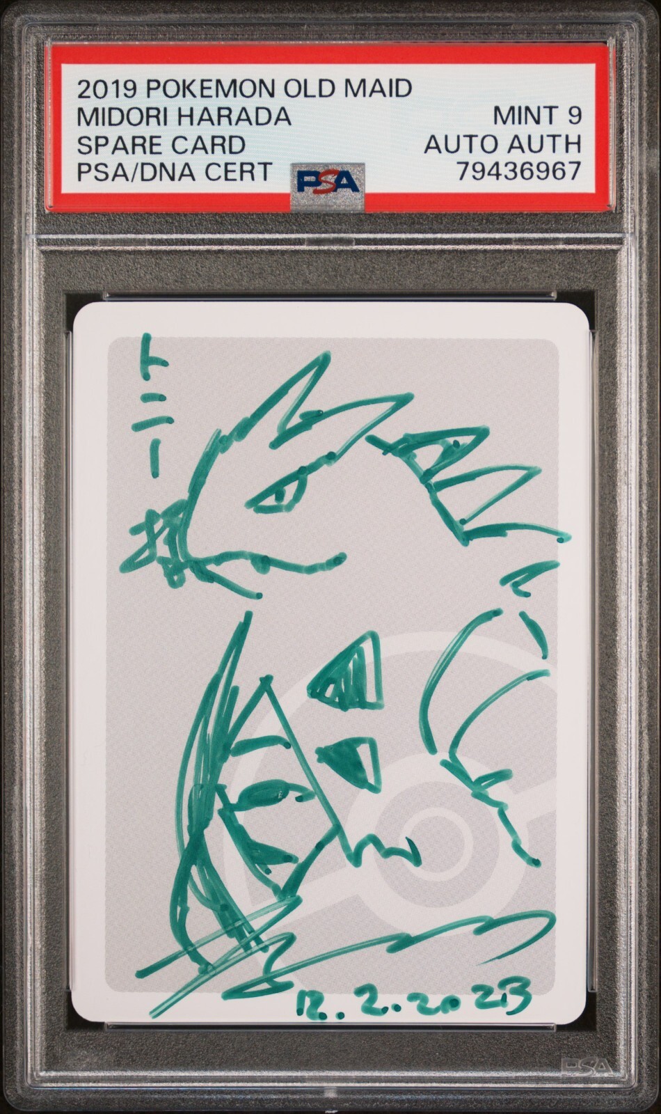 Midori Harada Signed PSA 9 Pokemon Babanuki Spare Card Tyranitar Sketch ...