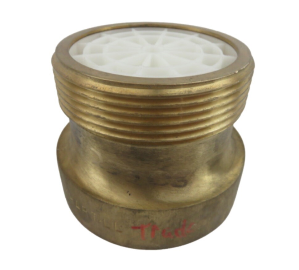 Elkhart Brass 2529002 284B Fire Truck 3.5” x 3.5” Brass Nozzle Stream ...