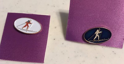 Cross Country Ski Lapel pins (lot of 2) oval (possible scouting) | eBay