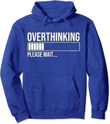 Cool Overthinking Please Wait | Funny Introvert Joke Unisex Hooded ...