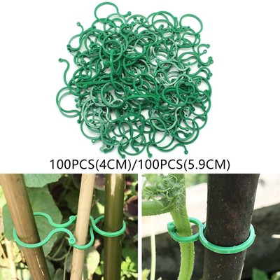 100Pcs Plant Twist Clip Ties Reusable Fixed Hooks Securing Binding Tie ...