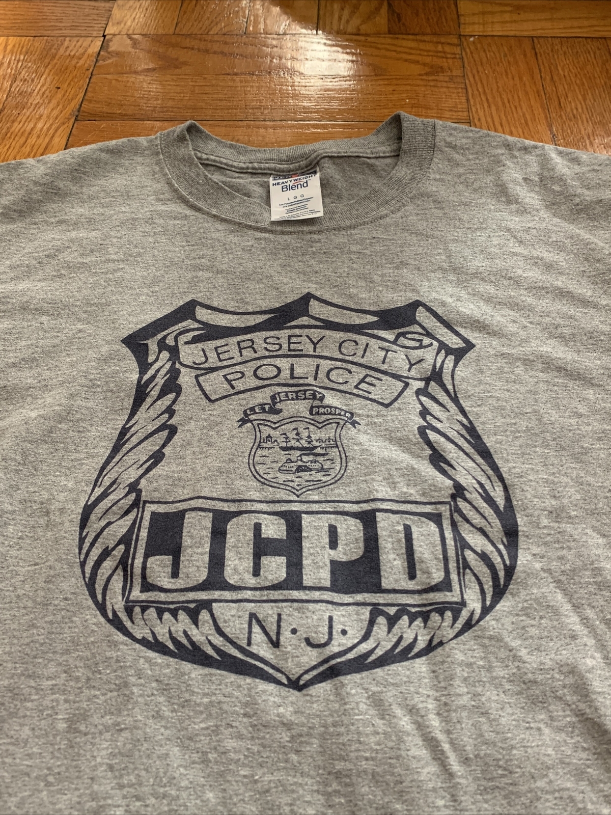 New Jersey City Police Department Gray T-Shirt Large JCPD logo NJ Cop ...