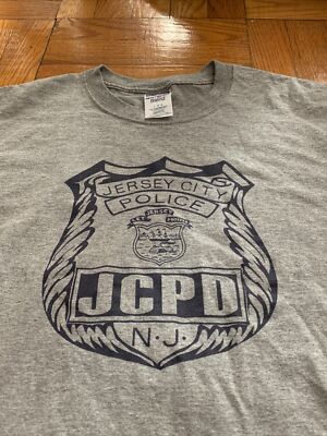 New Jersey City Police Department Gray T-Shirt Large JCPD logo NJ Cop ...