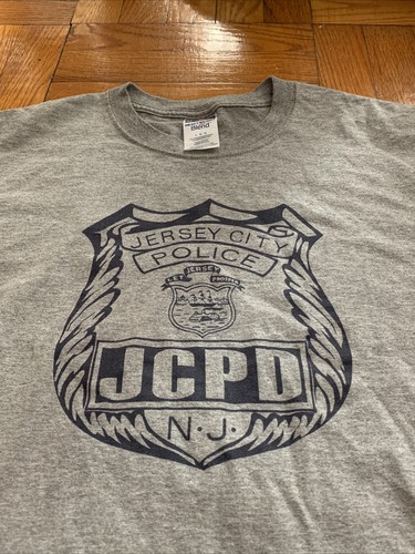 New Jersey City Police Department Gray T-Shirt Large JCPD logo NJ Cop ...