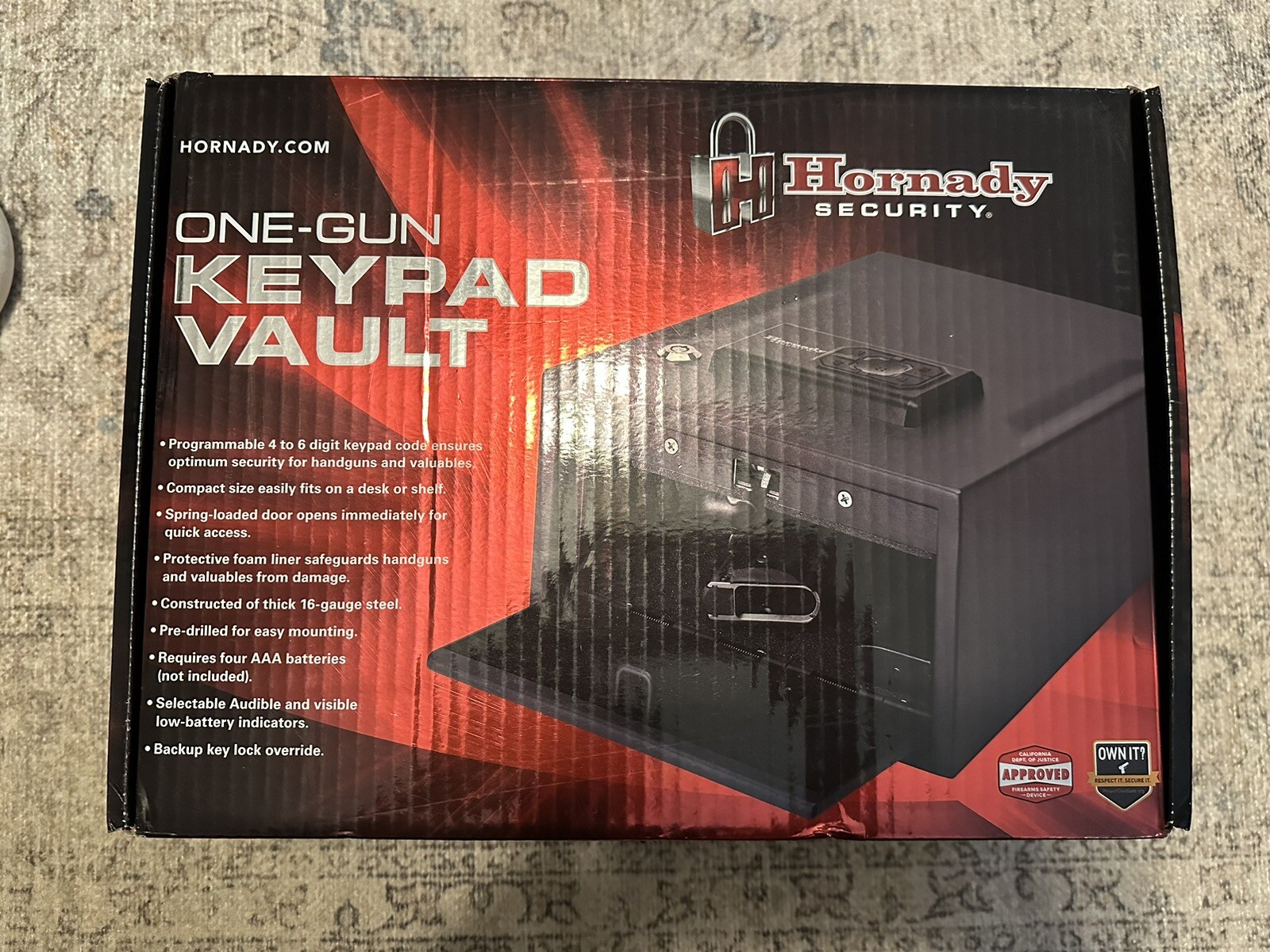 Hornady Security Gun Vault Handgun Digital Keypad Vault Safe - 95433 ...