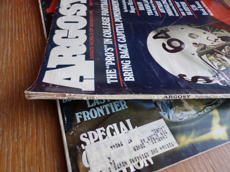 Lot 4-1973 Argosy Magazine Man's World of Adventure Magazines~April ...