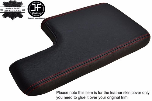 RED STITCHING GENUINE LEATHER ARMREST LID COVER FITS FORD RANGER 1998 ...