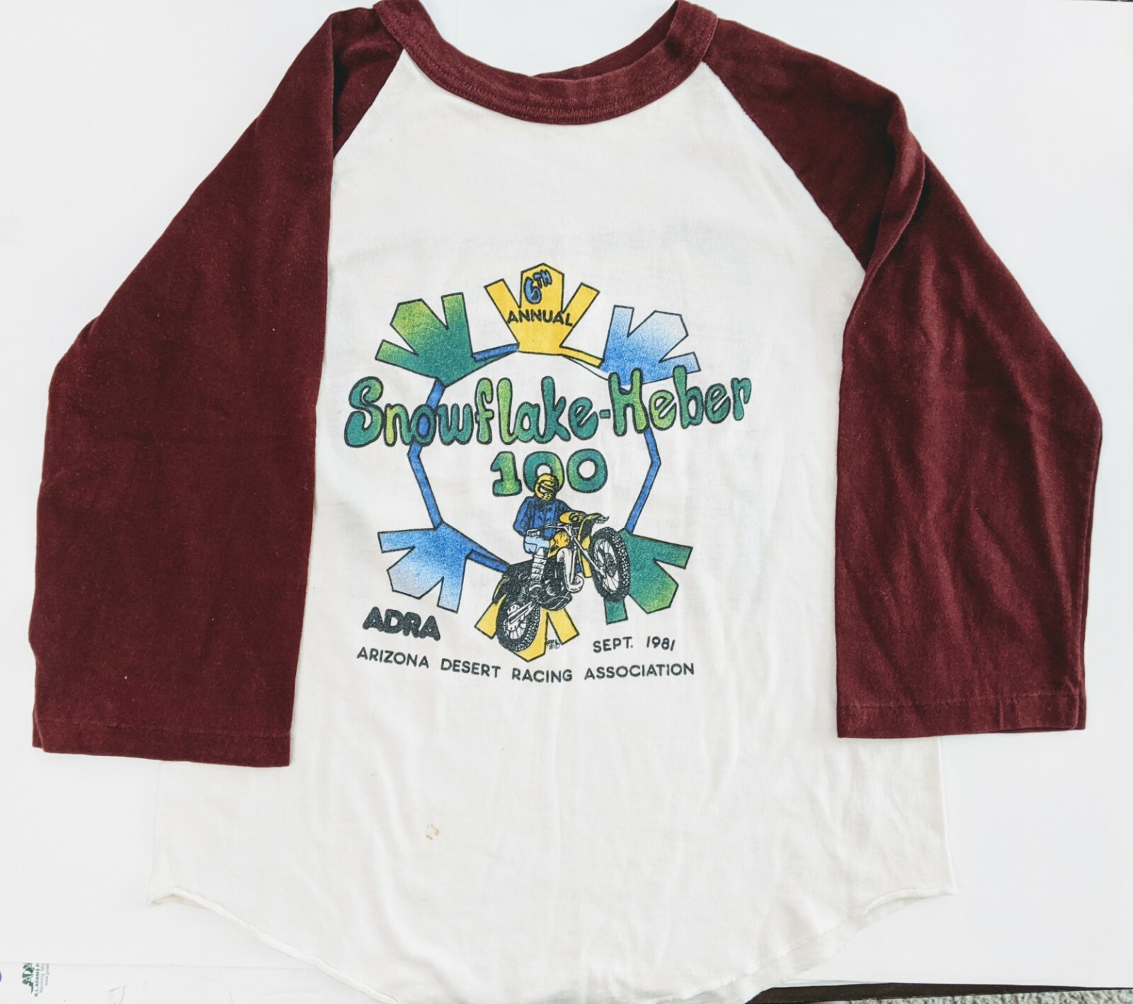 1981 Arizona Desert Racing Association Raglan T-shirt… - Gem