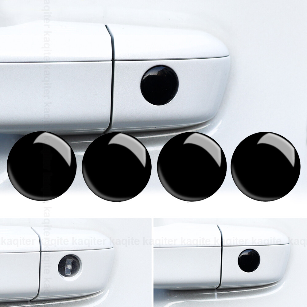 4pcs Lock Keyhole Sticker Protection Cover Black Car Exterior ...
