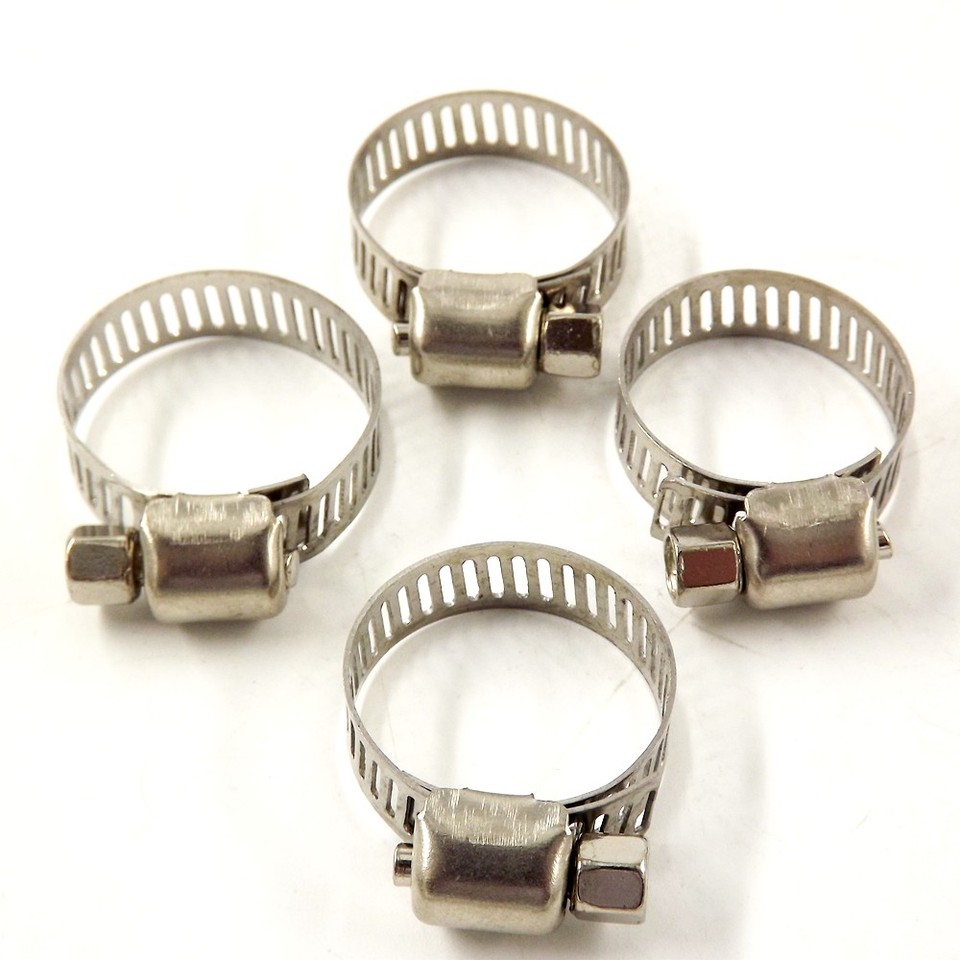 50 Pack 3/8 Inch - 1/2 Inch Adjustable Drive Hose Clamps Fuel Line Worm ...