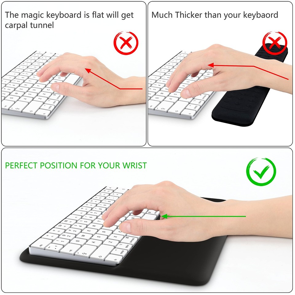 HONKID Wrist Rest for Magic Keyboard 2 (MLA22LL/A, A1644) and Medium ...