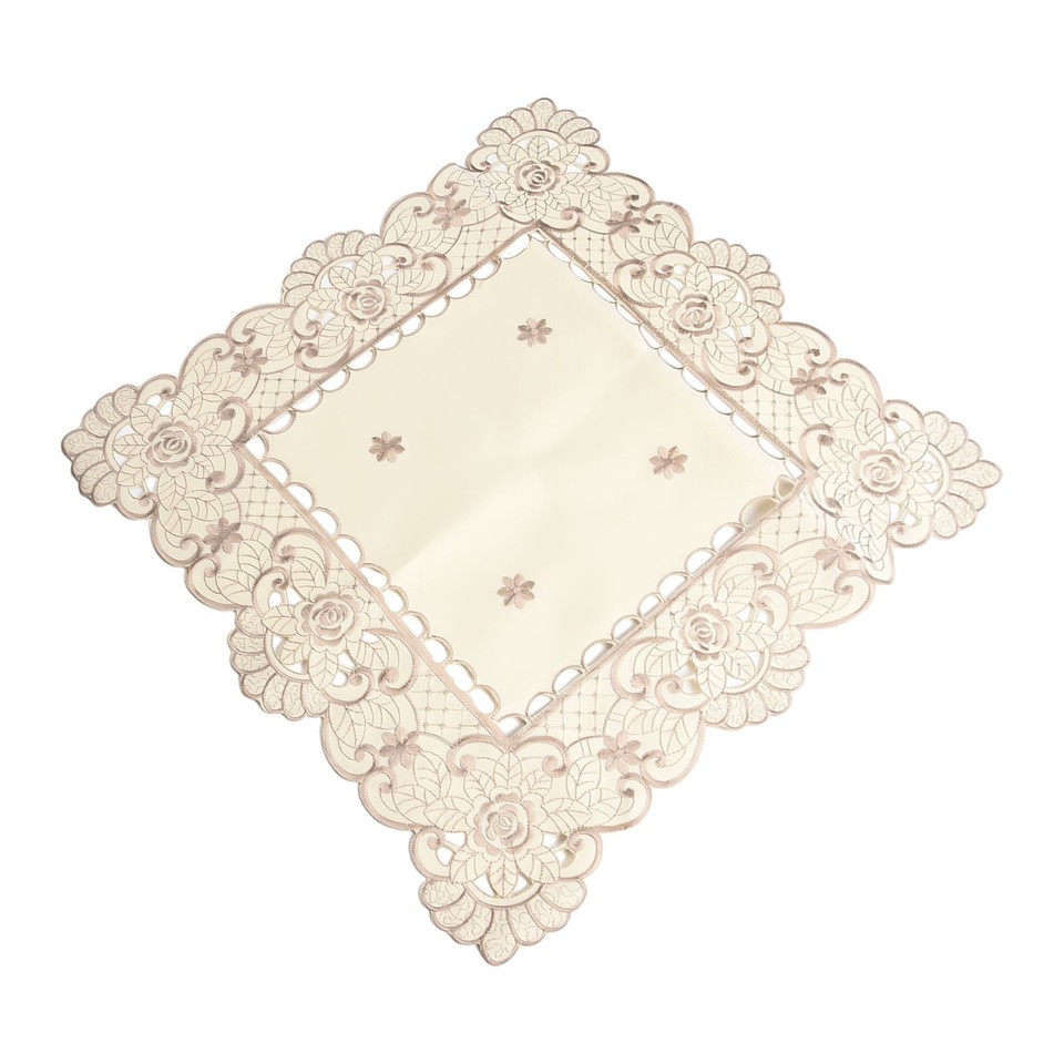 Satin White Embossed Lace Tablecloth Table Cover Wedding Oval Rectangle ...