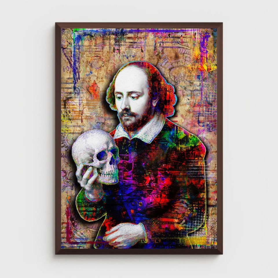 WILLIAM SHAKESPEARE Poster, William Shakespeare Pop Art Print Free ...