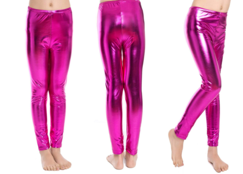 Dance Leggings Aaronano Hot Pink Large Child Jazz Gymnastics Spandex ...