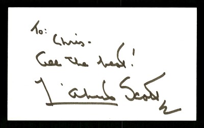 Lizbeth Scott Autographed 3x5 Index card JSA Authentic To Chris | eBay