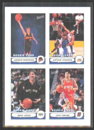 2004-05 Bazooka 4-on-1 Stickers Andris Biedrins/Beno Udrih/Yuta Rookie ...
