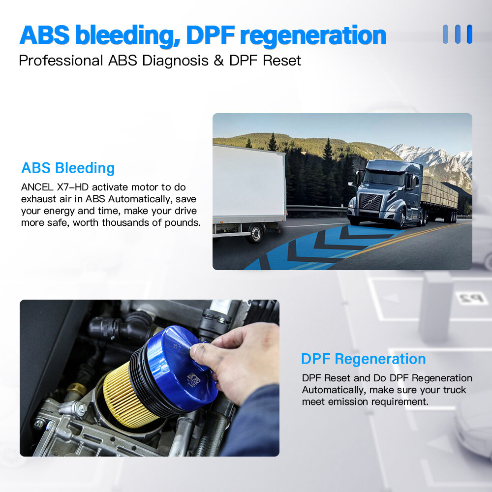 Diesel Heavy Duty Truck Scanner DPF Regen All System Diagnostic Tool ...