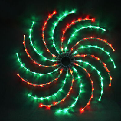 LED Spinner Green & Red 50cm Motif String Light Christmas Outdoor ...
