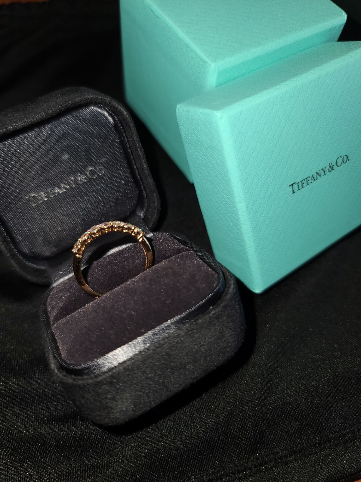 Tiffany & Co Embrace Diamond 18k Rose Gold Band Ring … - Gem