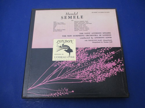 Handel Semele The Saint Anthony Singers, OL-50098/100, 3 Record Set | eBay