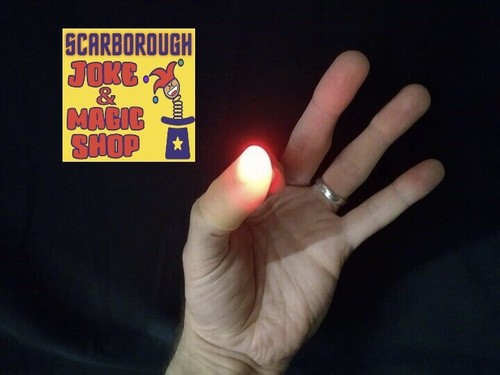 Ghost Light Magic Trick ~ Light Up Thumb Tips Pair (Red) ~ Lights From ...