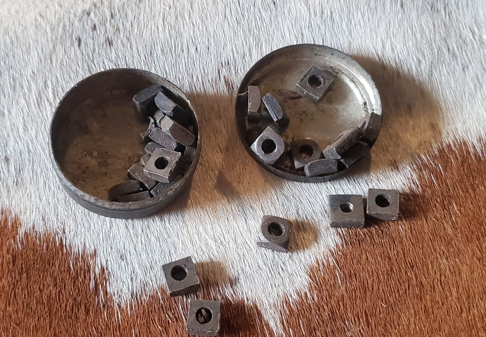 Vintage Square Nuts Steel Forged in Metal Tin | eBay