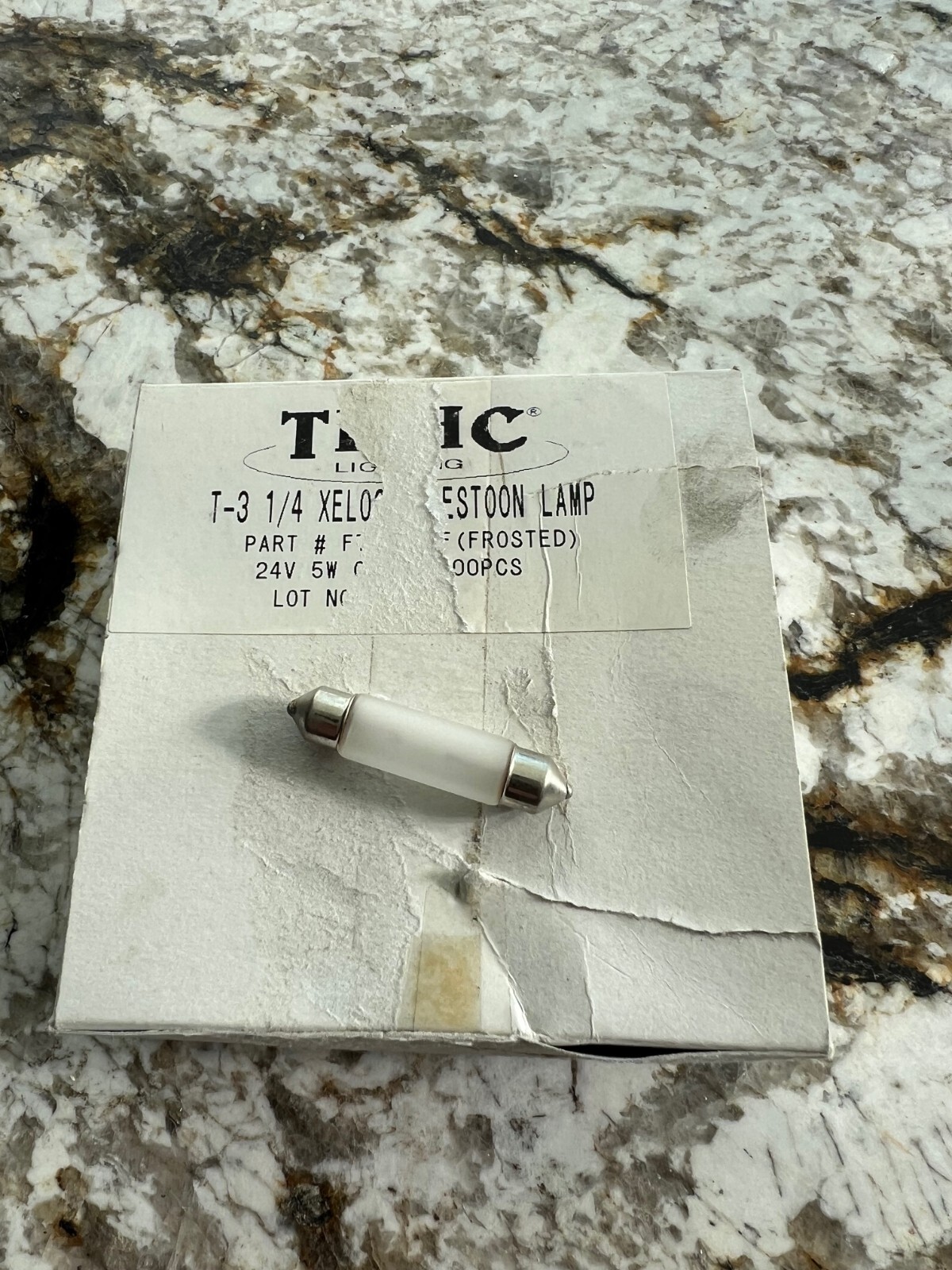 THHC Lighting T-3 1/4 XELOGEN FESTOON LAMP FT2405XF FROSTED 24V 5W | eBay