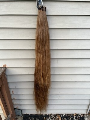 Layered 1 Pound Fake Horse Tail Extension Red Chestnut 50” Length | eBay