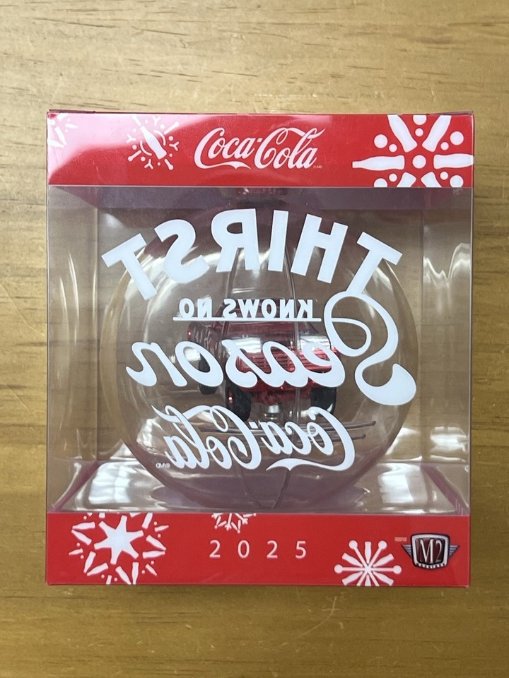 2025 M2 Machines Coca-Cola Christmas Ornament 1956 Ford F-100 Chase Red ...